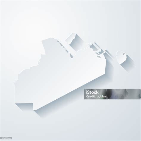 매사추세츠주 노퍽 카운티 빈 배경에 종이 자르기 효과가 있는 지도 0명에 대한 스톡 벡터 아트 및 기타 이미지 0명 3차원