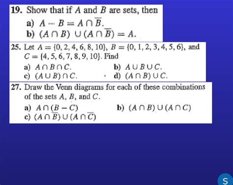Solved 19 Show That If A And B Are Sets Then A Abab B