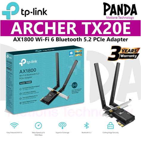 Tp Link Ax Wi Fi Bluetooth Pcie Adapter Archer Tx E Shopee Malaysia