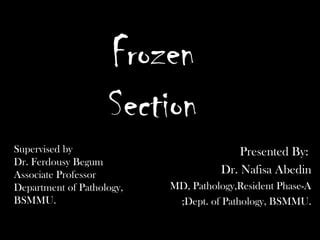 Frozen Section Basics PPT