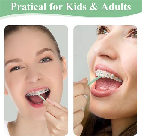 Count Orthodontic Flossers For Braces With Floss Dispenser Braces