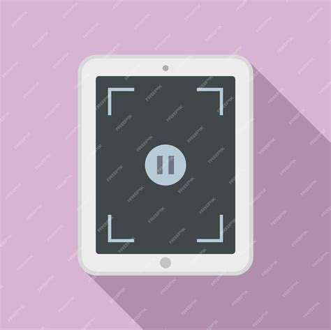 Premium Vector Pause Screen Recording Icon Flat Illustration Of Pause
