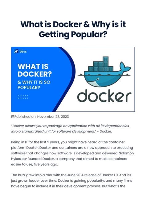 What Is Docker And Why Is It Getting Popular Pdf