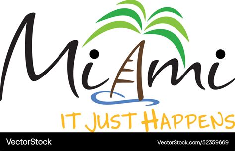 Miami Beach Logo Royalty Free Vector Image Vectorstock