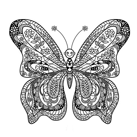 Mandala Coloring Pages Butterfly