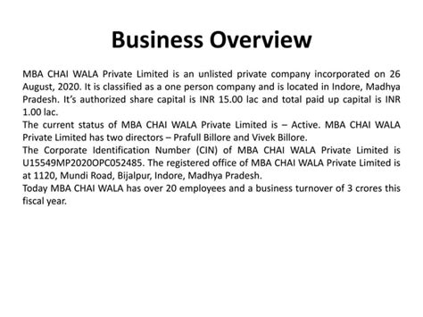 Group Ppt On Mba Chai Wala By Pptx Created By Lalit Ppt