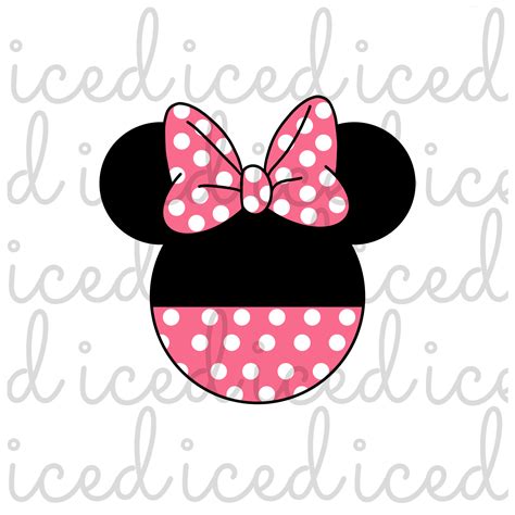 Minnie Mouse Head Cutter Iced