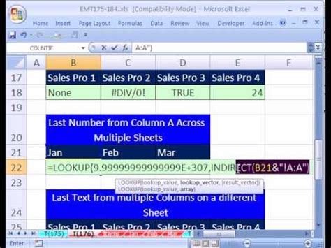 Excel Magic Trick Get Last Item In Column On Diff Sheet YouTube