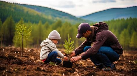Premium Ai Image Together To Green Tomorrow A Close Plan For Planting