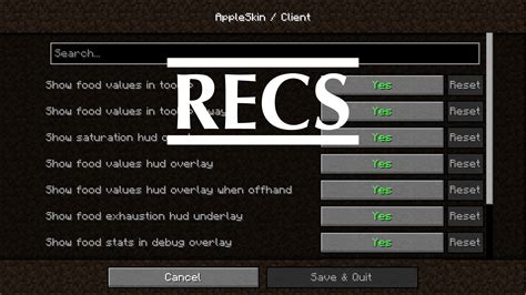 Roughly Enough Config Screens Minecraft Mods Curseforge