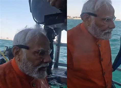 Pm Modi Underwater Prayer In Dwaraka