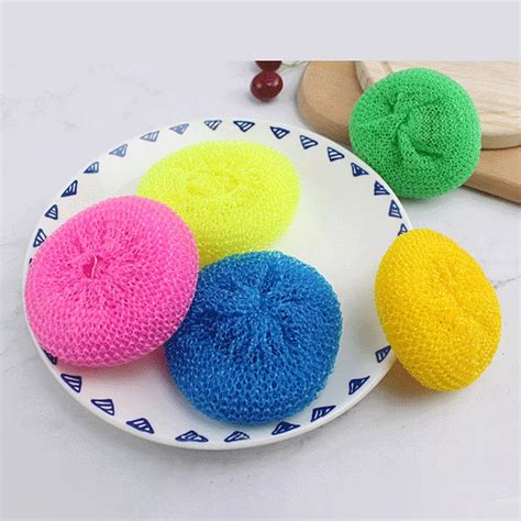 Djjgxan Mesh Scourers Plastic Dish Scrubbers Non Scratch Plastic Scrubbing Pads Scouring Pad