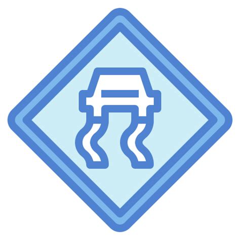 Camino resbaladizo Iconos gratis de señalización