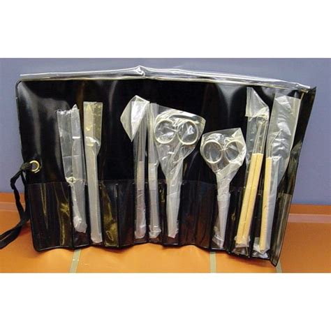 Dissection Kit Student Basic Stainless Steel Instruments In A PVC Roll Each VITTA Scientific