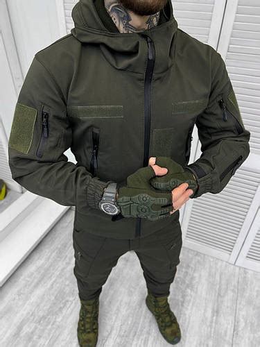 Тактический костюм softshell хаки, демисезонная форма утепленная ...