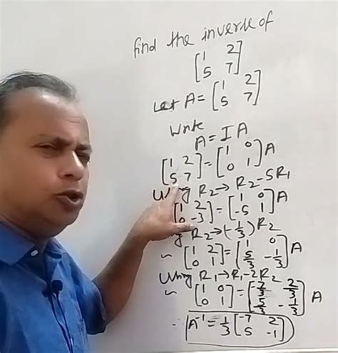Inverse Of Matrix By Using Elementary Transformation Youtube