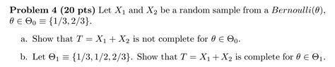 Solved Problem 420 Pts Let X1 And X2 Be A Random Sample