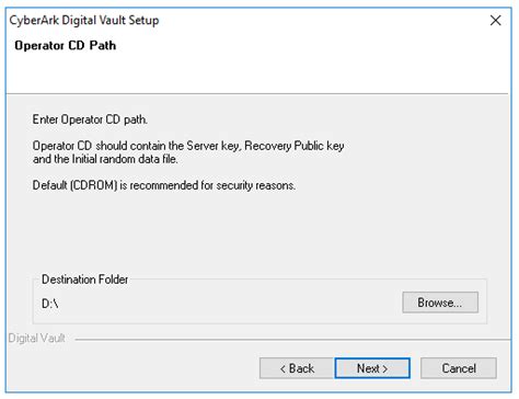 Install The Cyberark Primary Vault