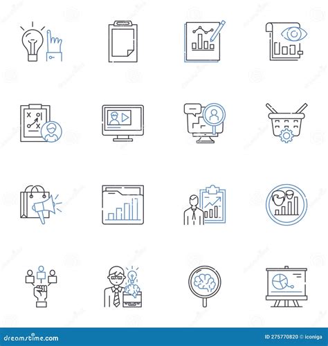 Plan Of Attack Line Icons Collection Strategy Tactics Focus Prioritize Intentions Approach