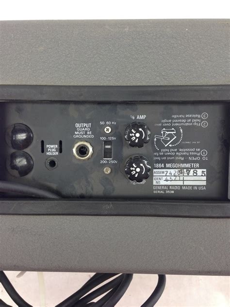 General Radio 1864 Megohmmeter Portable Analog Panel Meter Dial