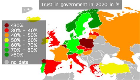Countries Trust In Their Government The Government Not Trusting