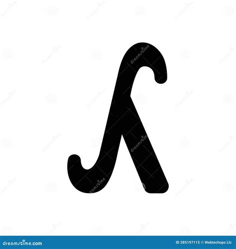 Lambda Greek Symbol Small Letter Lowercase Font Icon Outline Set Black