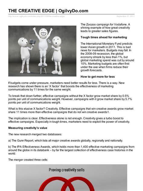 The Creative Edge Ogilvydocom Pdf Brand Creativity