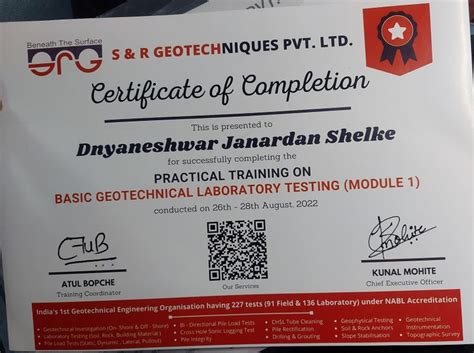 Dnyaneshwar Shelke On Linkedin Thank You S And R Geotechniques Pvt Ltd