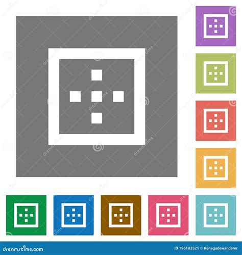 Iconos Cuadrados De Bordes Exteriores Ilustración del Vector
