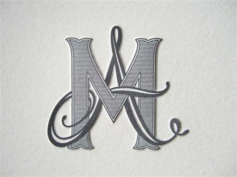 Am Ma Monogram Shaded Script And Block Intertwined Monogram Tattoo
