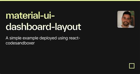 Material Ui Dashboard Layout Codesandbox