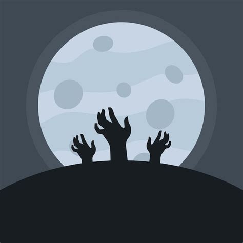 Premium Vector Zombie Hands Silhouettes Isolated Background