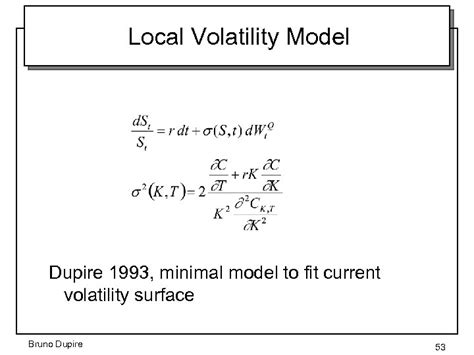 An Idiot S Guide To Option Pricing Bruno Dupire