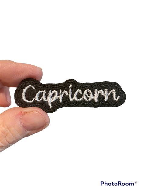 Capricorn Embroidered Iron On Patch Etsy