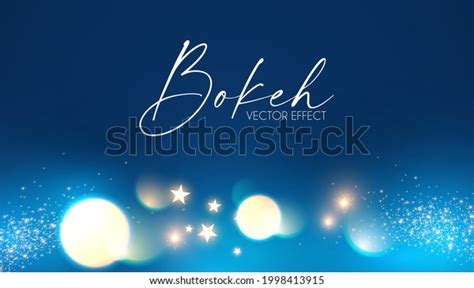 Abstract Blue Background Bokeh Effect Lights Stock Vector (Royalty Free ...