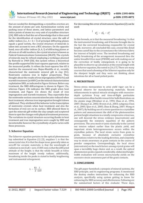 Study Of Crystallite Size And Microstrain Using X Ray Diffractometer