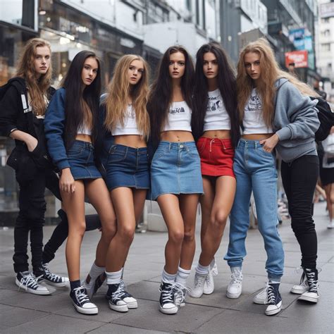 Girls In Tiny Denim Micro Mini Skirts Super Long By Halve123 On Deviantart