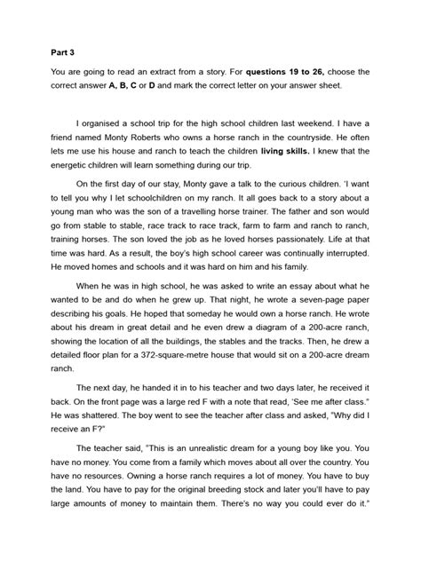 Comprehension Part 3 Set 2 Pdf