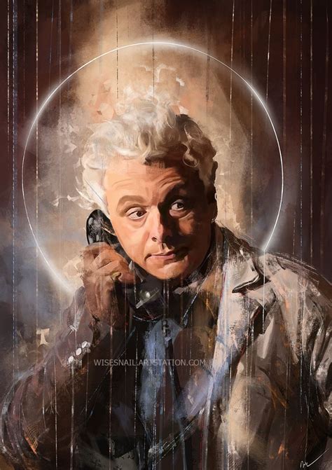 WisesnailArt On Twitter Call Art Good Omens Book Michael Sheen