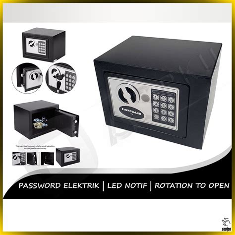 jual brankas electric password pengaman penyimpanan kotak box canggih elektrik led notif rahasia