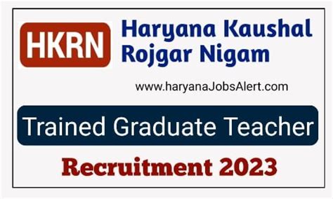 HKRN TGT Recruitment 2023 Date Extend HaryanaJobs Alert