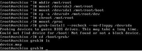 Arch Linux Grub Error No Boot Menu Nor Boot Unix Linux Stack