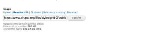 media drupal 7 insert images via url instead of via file upload