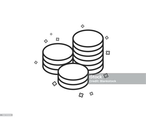 コインお金ラインのアイコン銀行の通貨ベクトル アイコンのベクターアート素材や画像を多数ご用意 アイコン イラストレーション