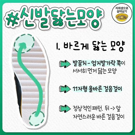 더쿠 걸음걸이별 신발닳는모양 걸음교정법