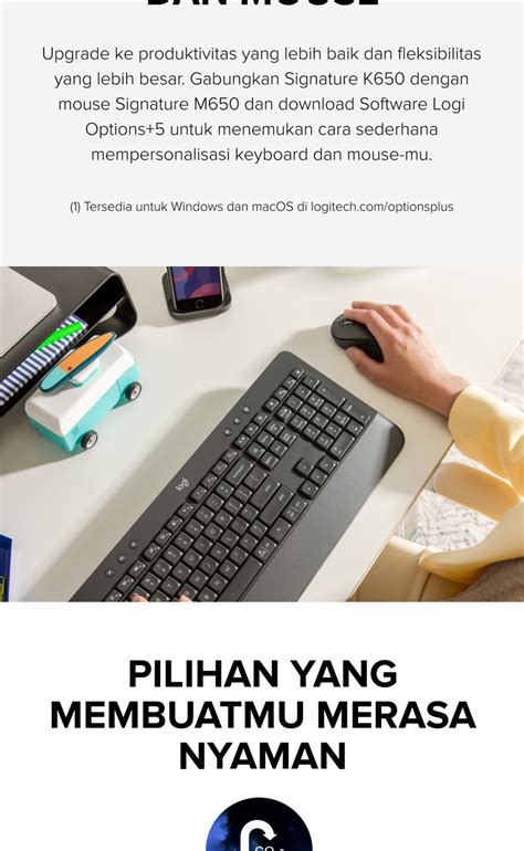 Jual Logitech Signature K650 Keyboard Wireless Bluetooth Comfort Dengan Multios Layout Shopee