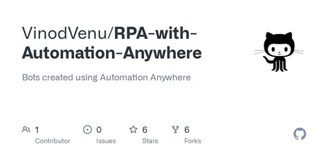GitHub VinodVenu RPA With Automation Anywhere Bots Created Using Automation Anywhere