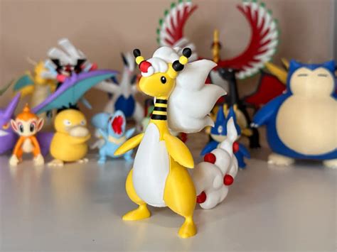 Mega Ampharos Pokemon Multiparts 90mm Tall By Lcfigure Makerworld Download Free 3d Models