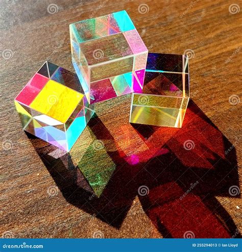 Light Refracting Cubes In Sunlight And Shadows Stock Image Image Of