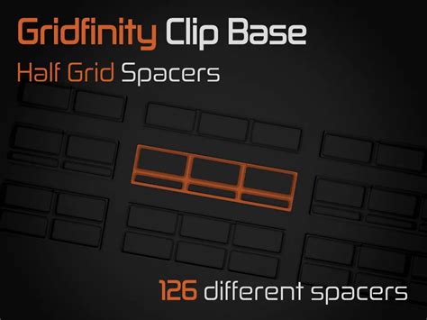 Gridfinity Clip Base Half Grid Spacers Remixed By Huma Meng Makerworld